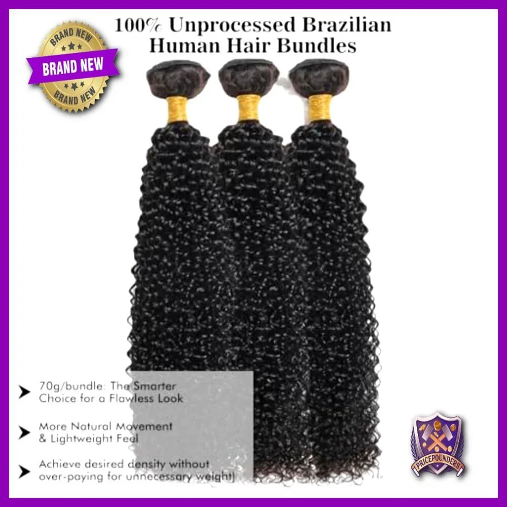 Accessories | Kinky Curly Human Hair Bundles 10 Virgin Brazilian Weave ...